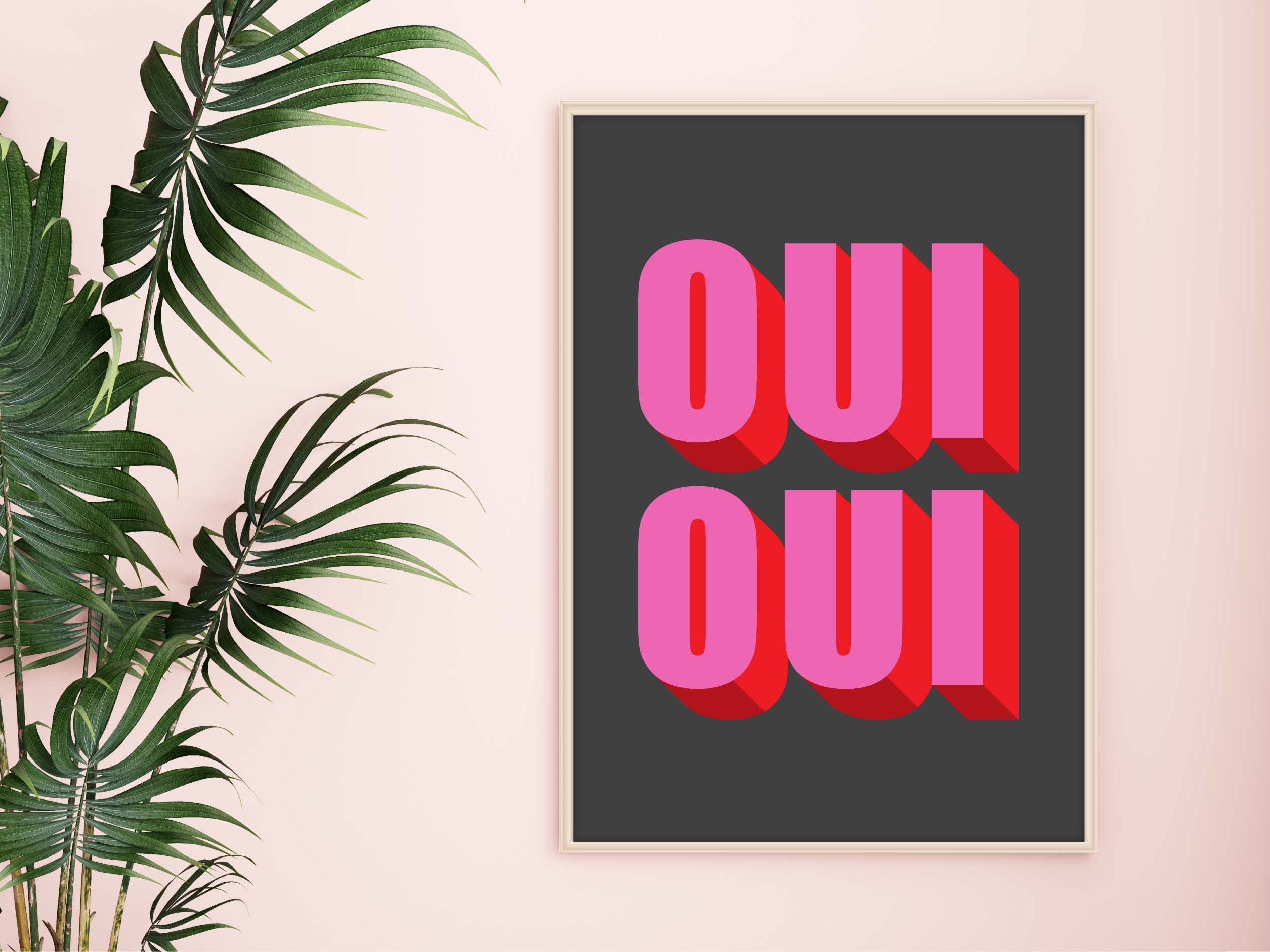 Oui Oui Print, Oui Oui Poster, Oui Oui Slogan Print, Bathroom Print Oui ...