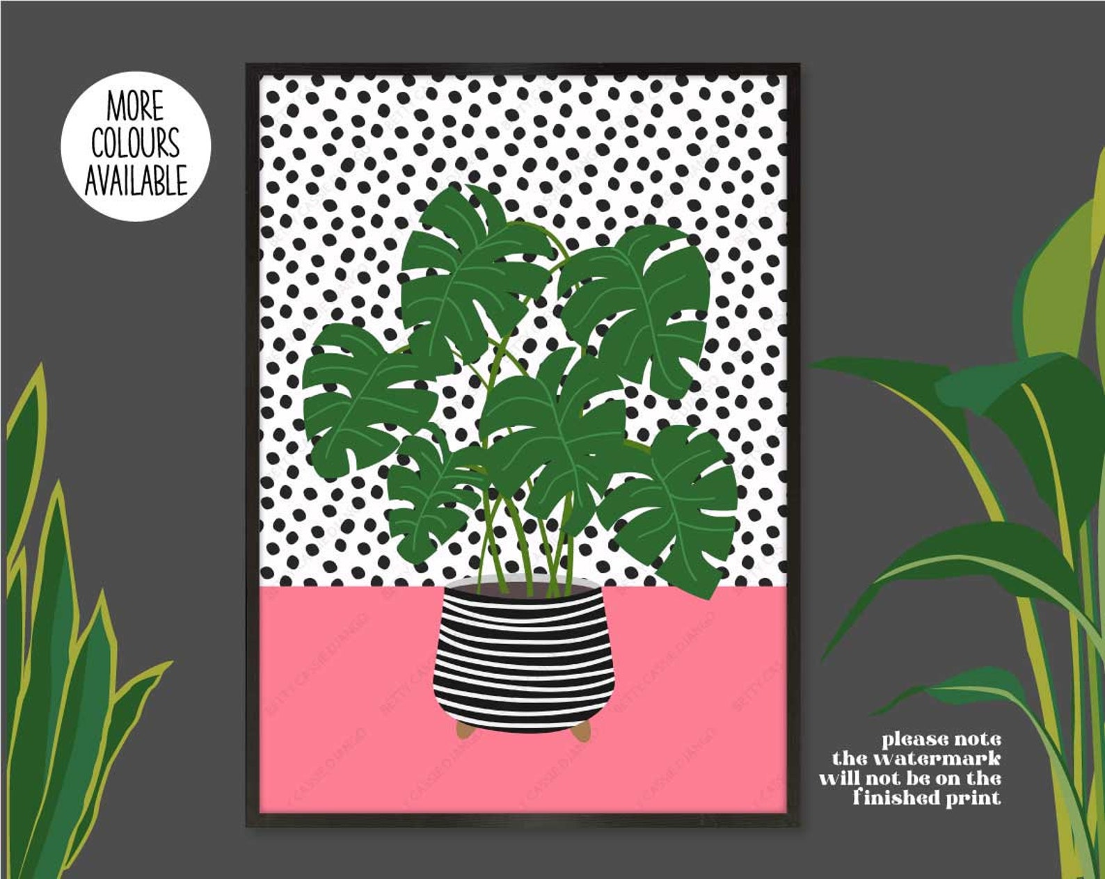 Monstera Plant Print Monstera Plant Wall Art House Plant - Etsy