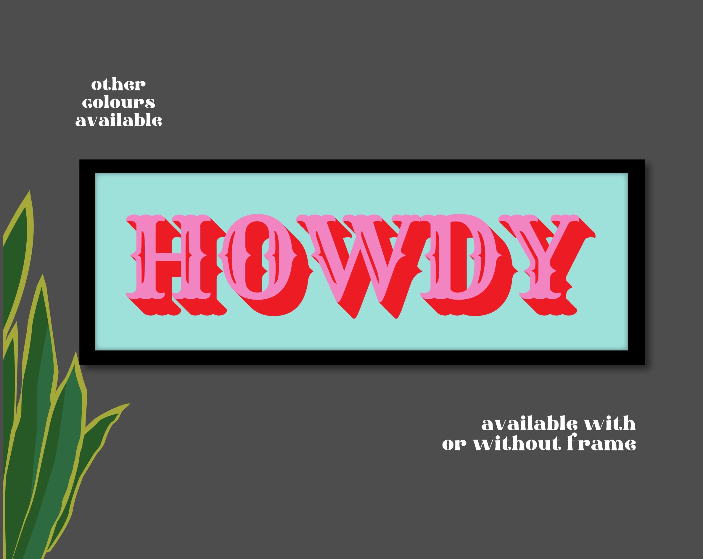 Howdy Print Panoramic Howdy Print Fun Wall Art Western | Etsy