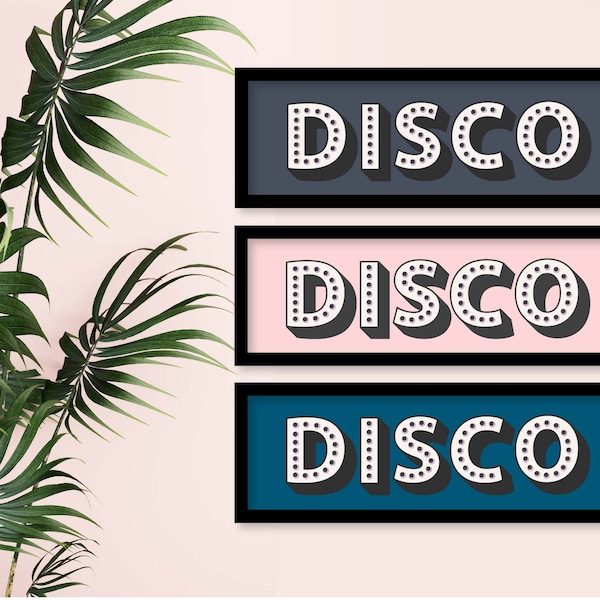 Disco Sign - Etsy