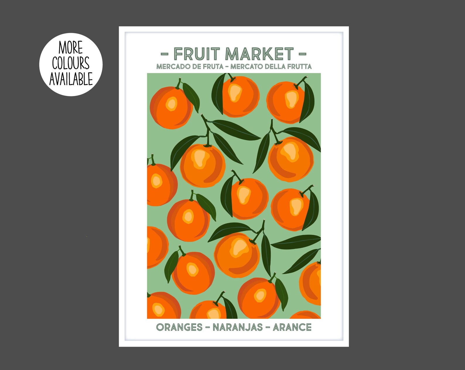 Fruit Market Poster Set Kitchen Prints Fruit Posters Cartel | Etsy