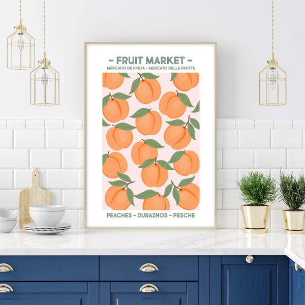 Peach Poster - Etsy UK