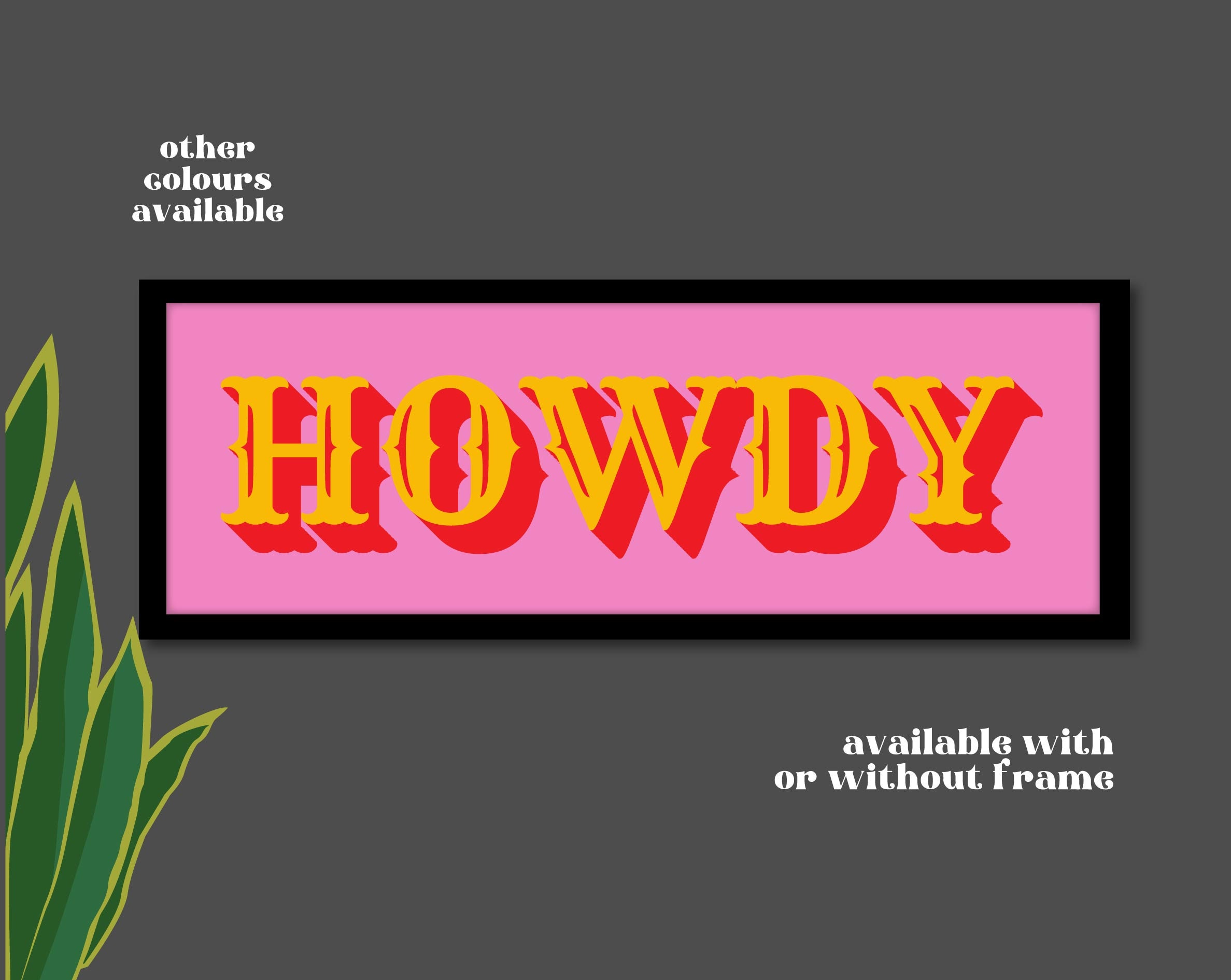 Howdy Print Panoramic Howdy Print Fun Wall Art Western | Etsy