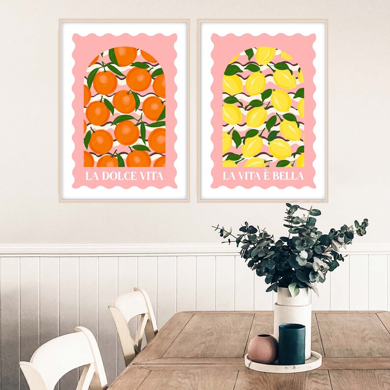 La Dolce Vita Oranges Poster, Oranges Poster, Italian Iinspired Oranges ...