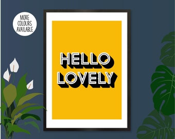 Hello Poster - Etsy UK
