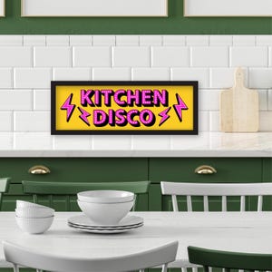 Kitchen Disco Framed Print, Kitchen Disco Print, Kitchen Disco Wall ...