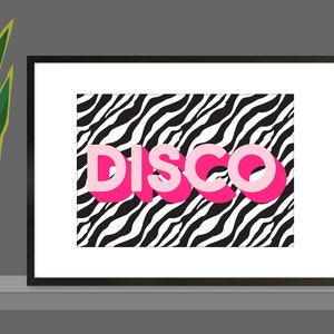 Disco Print Disco Wall Art Disco Sign Disco Poster | Etsy UK