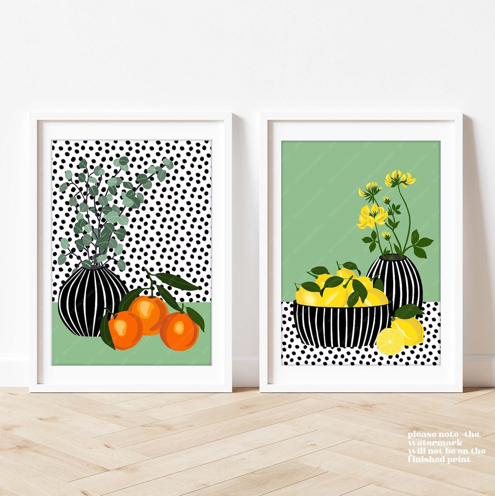 Citrus Fruit Prints Set Kitchen Prints Set Fruit Prints - Etsy