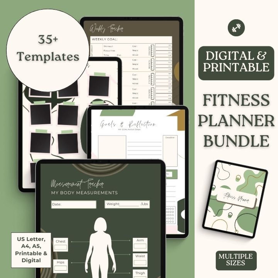 Ultimate Fitness Planner | Printable, Digital Fitness Planner Bundle ...