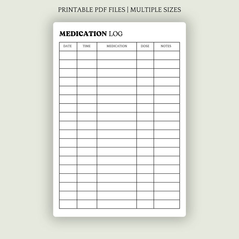 Printable Medication Tracker, Monthly Medication Tracker Printable ...