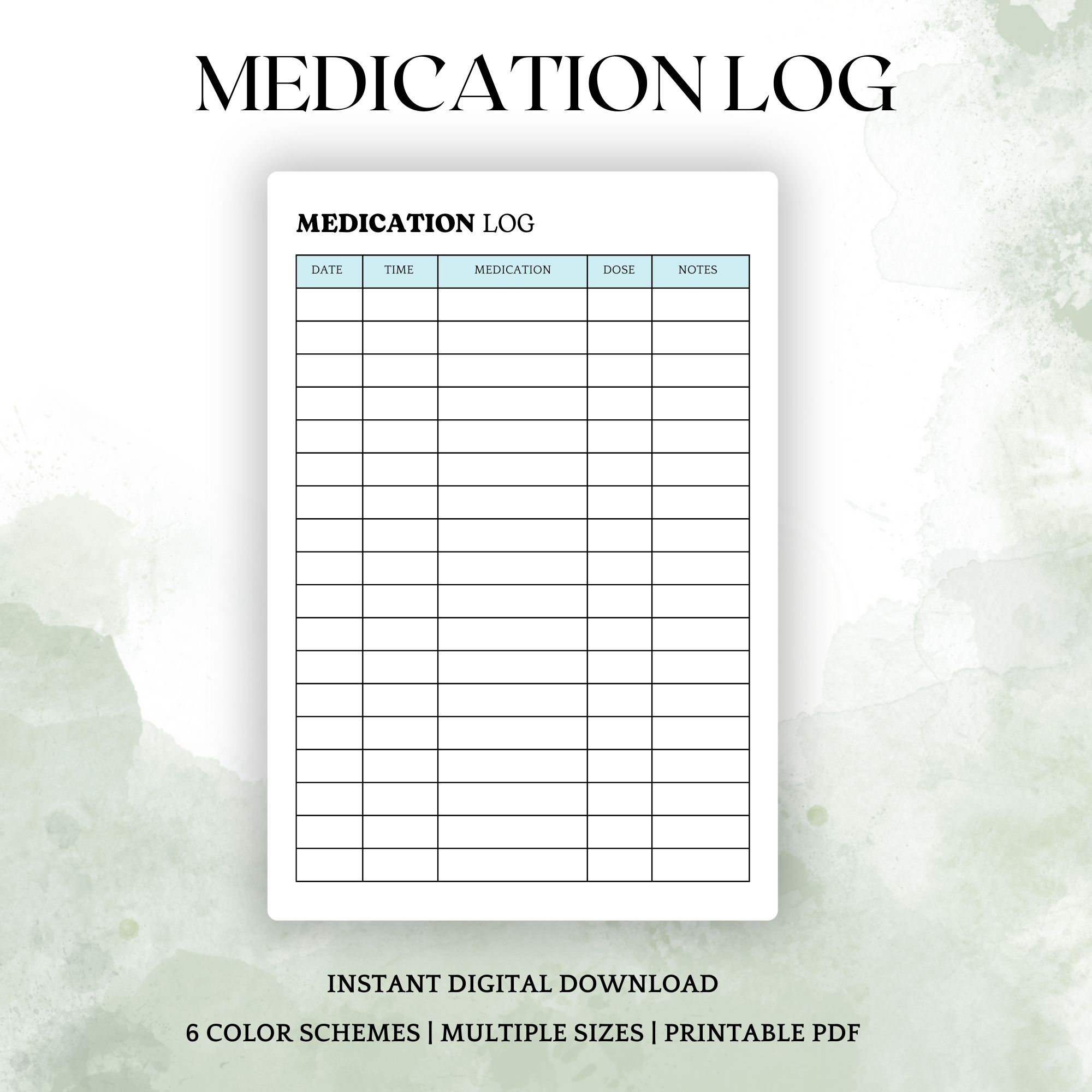 Printable Medication Tracker, Monthly Medication Tracker Printable ...