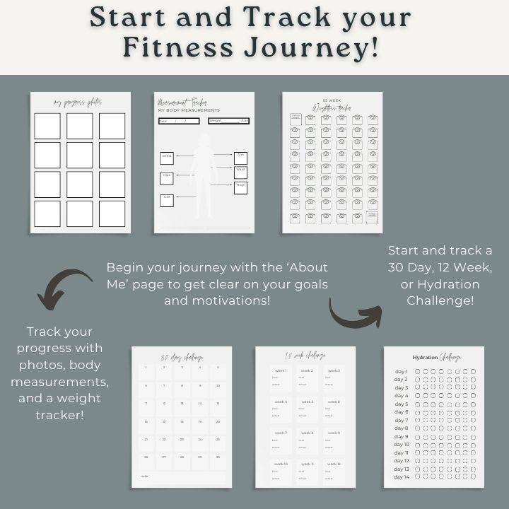 Ultimate Fitness Planner | Printable, Digital Fitness Planner Bundle ...
