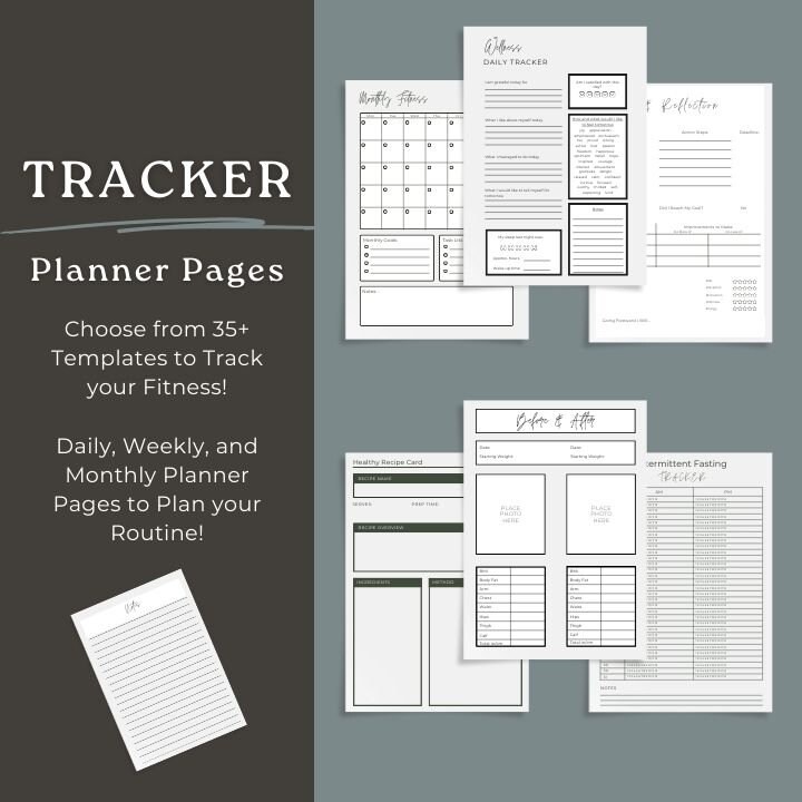 Ultimate Fitness Planner | Printable, Digital Fitness Planner Bundle ...