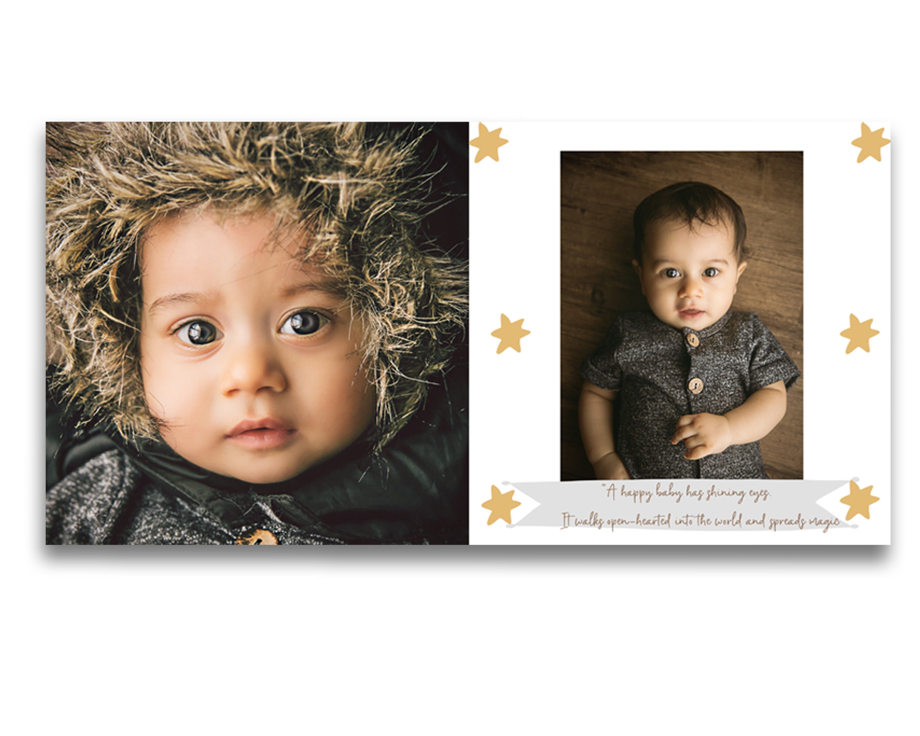 Baby Album 12x12 Photoshop Template, Baby First Year Album Template ...