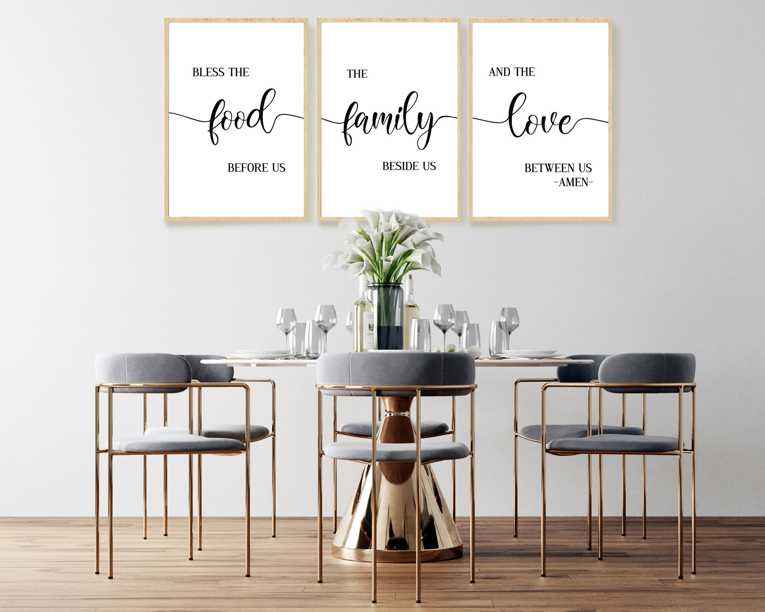 Bless the Food Before Us Christian Kitchen Prints INSTANT - Etsy