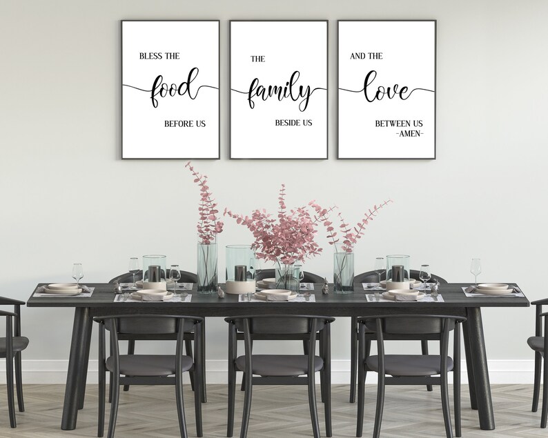 Bless the Food Before Us Christian Kitchen Prints INSTANT - Etsy