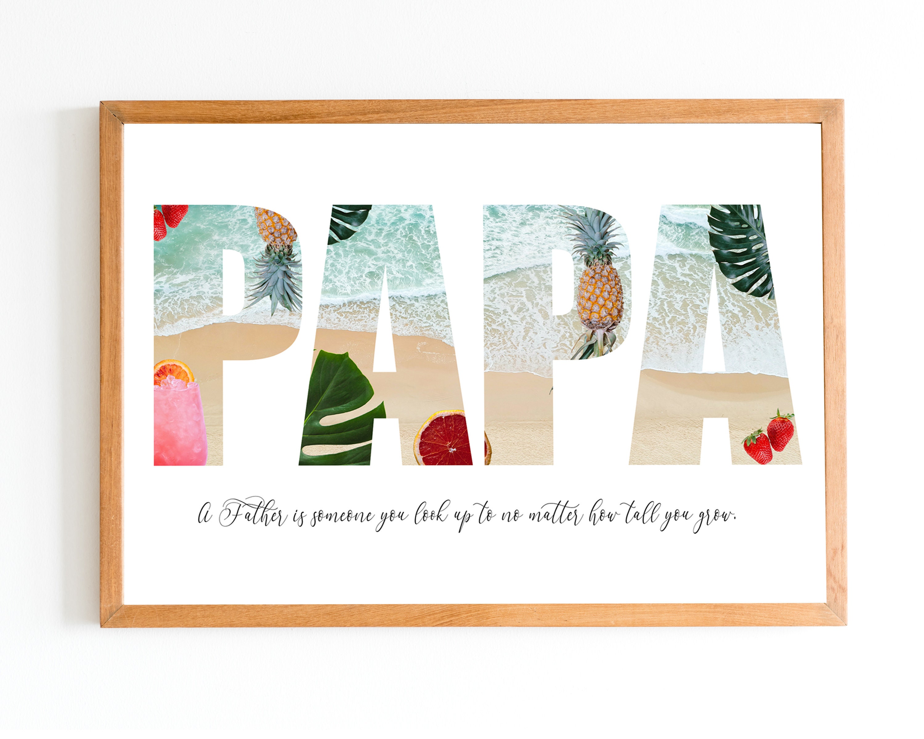 Father's Day Printable Custom Poster, Personalized Card, Papa Printable ...