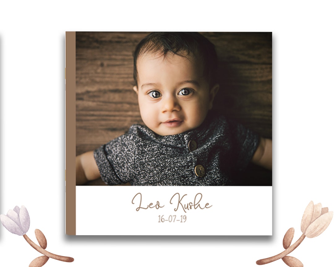 Baby Album 12x12 Photoshop Template, Baby First Year Album Template ...