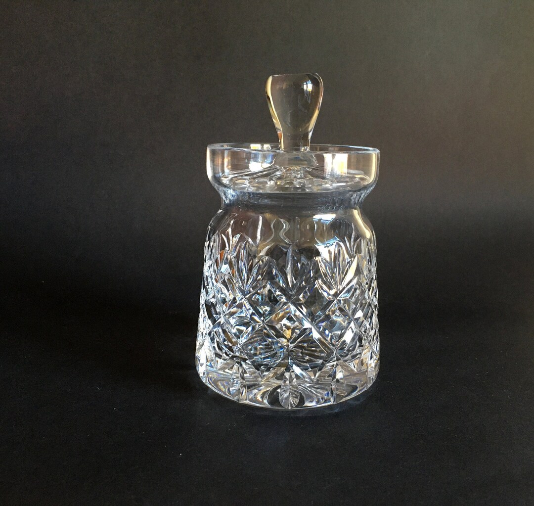 Conserve Jam Jar and Lid Vintage Cut Glass Crystal Starburst Lid and ...