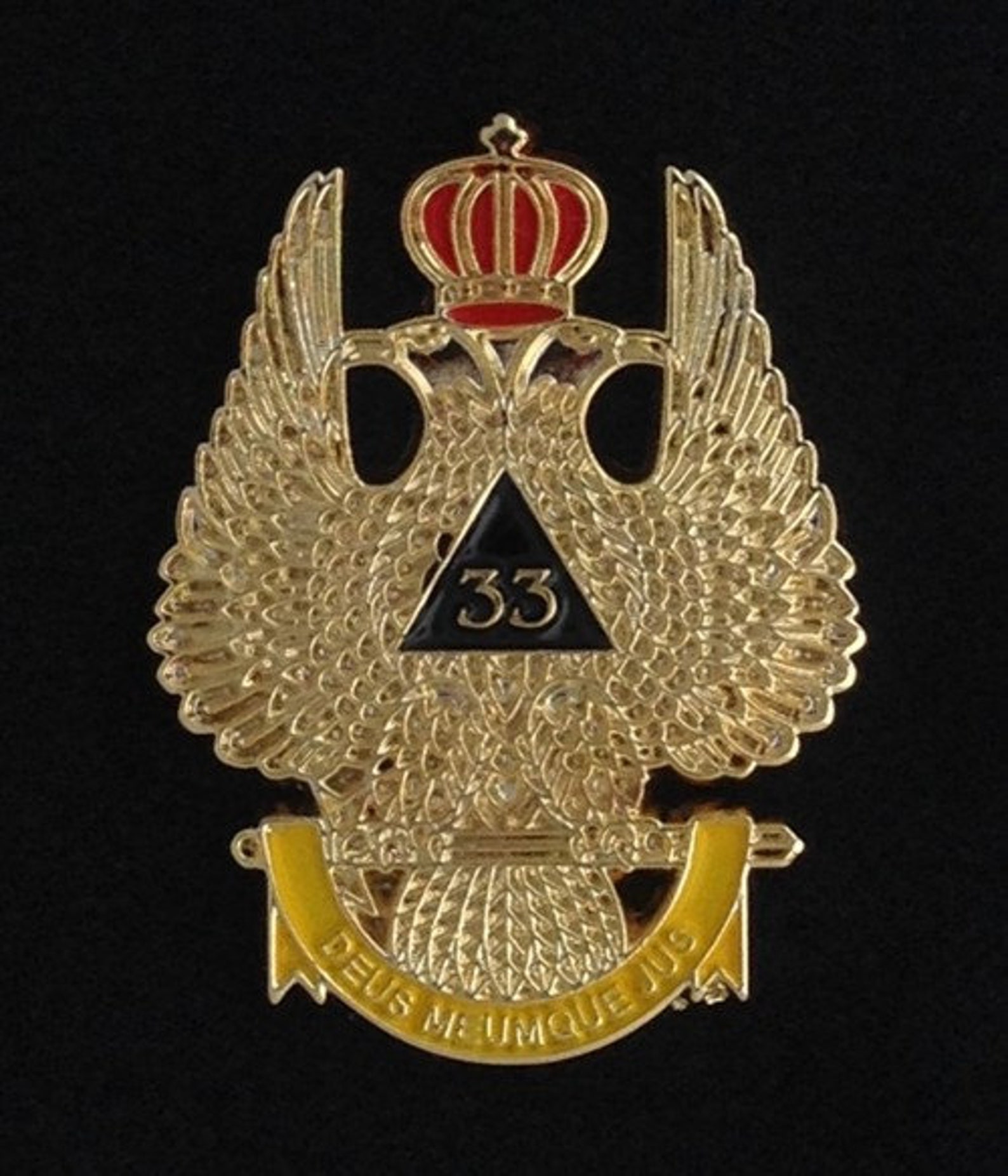 Scottish Rite 33rd Degree Eagle Lapel Pin Wings up large - Etsy