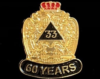 Scottish Rite 33rd Degree 50 Year Lapel Pin - Etsy