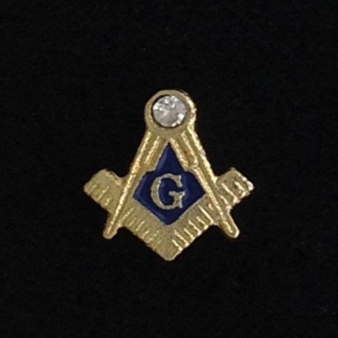 Masonic Lapel Pin With Stone - Etsy