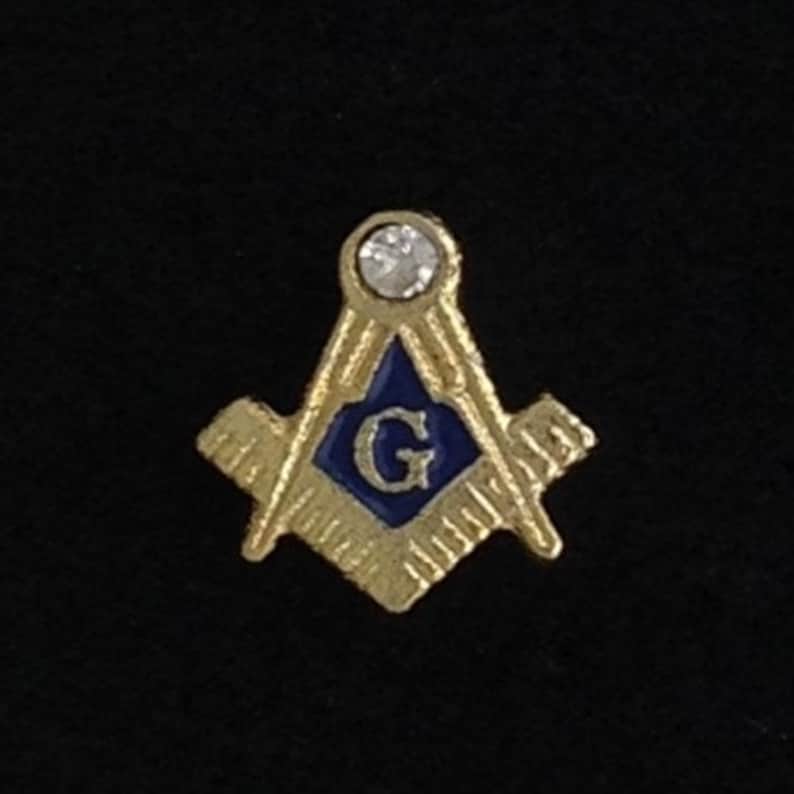 Masonic Lapel Pin With Stone - Etsy