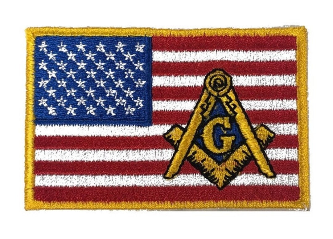 Masonic U.S. Flag Embroidered Patch (3") - Etsy