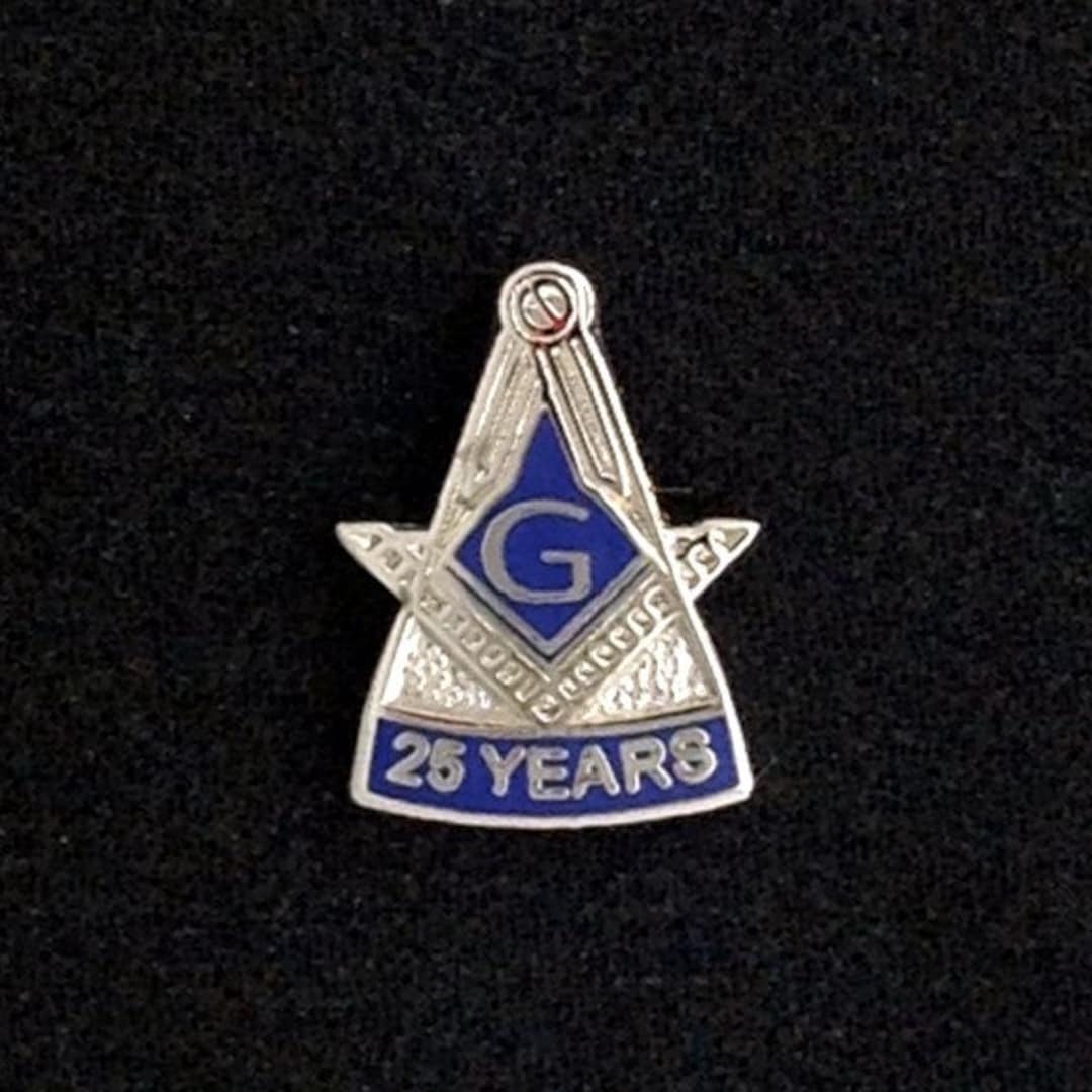 Masonic 25 Year Lapel Pin - Etsy