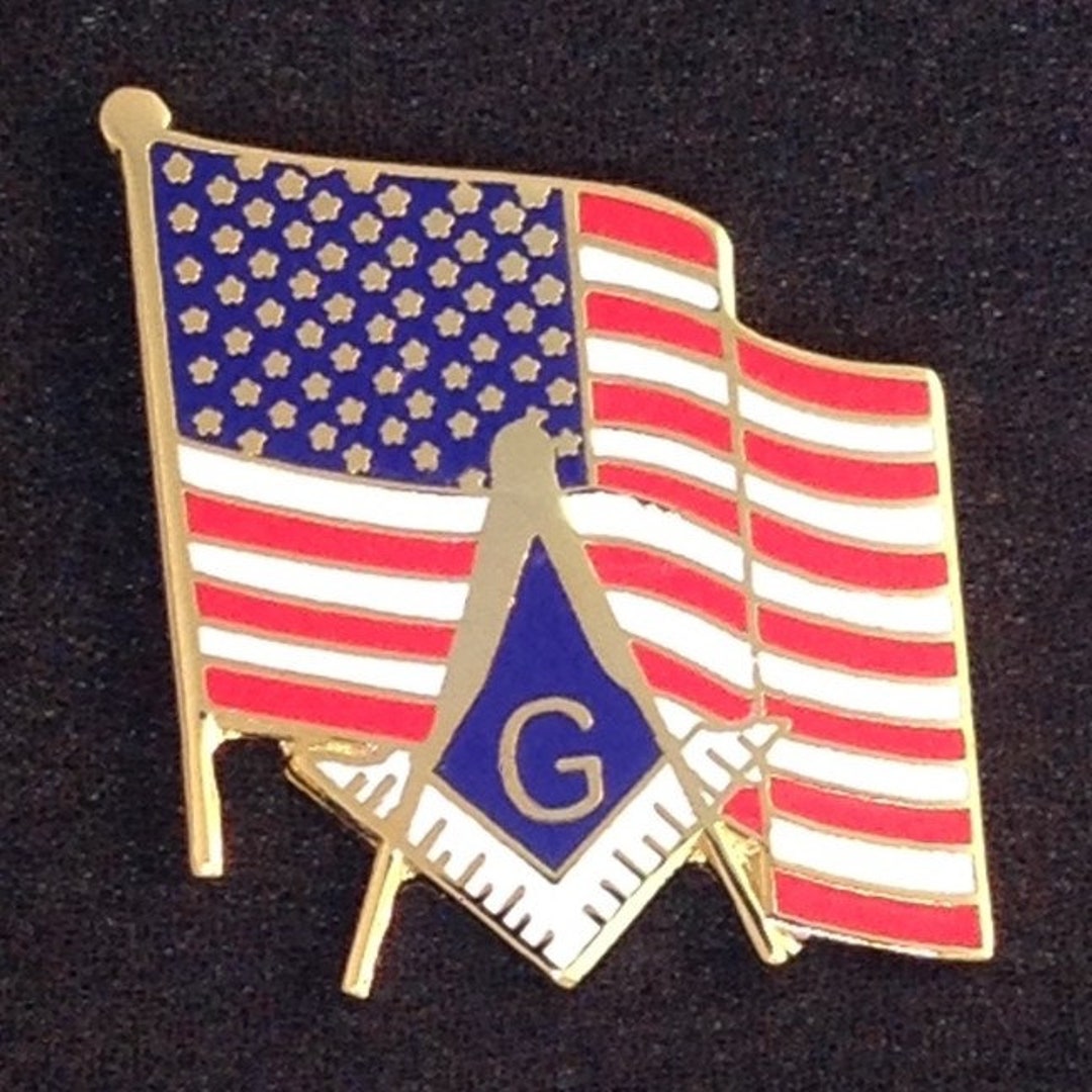 Masonic U.S. Flag Lapel Pin - Etsy