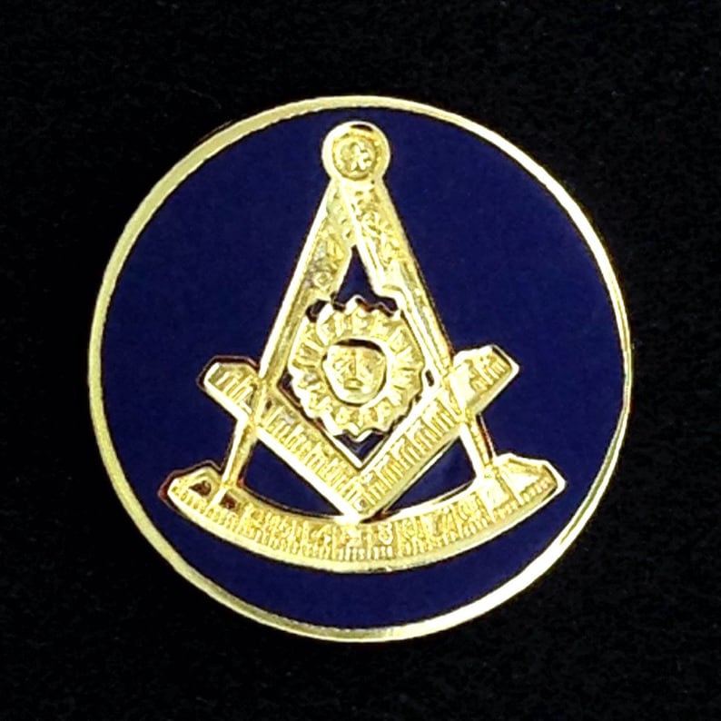 Masonic Past Master Round Lapel Pin - Etsy