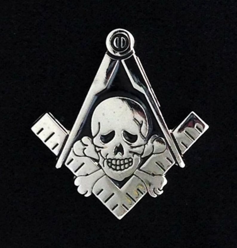 Masonic "skull & Bones" Lapel Pin - Etsy