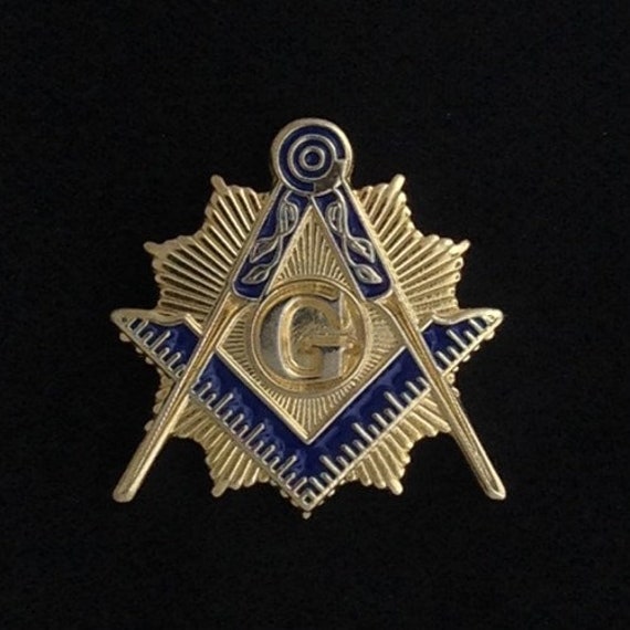 Masonic Square & Compasses With Rays Lapel Pin gold | Etsy