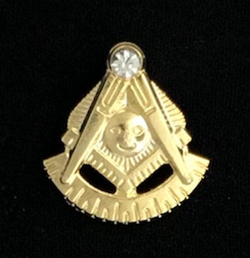 Masonic Past Master Lapel Pin With Stone - Etsy