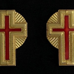 Knights Templar Past Commander With Rays Metal Collar Crosses (PAIR) - Etsy