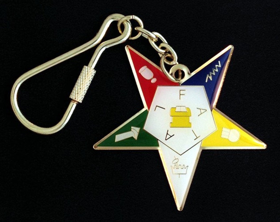 Order of the Star Eastern Star Enameled Key Tag - Etsy