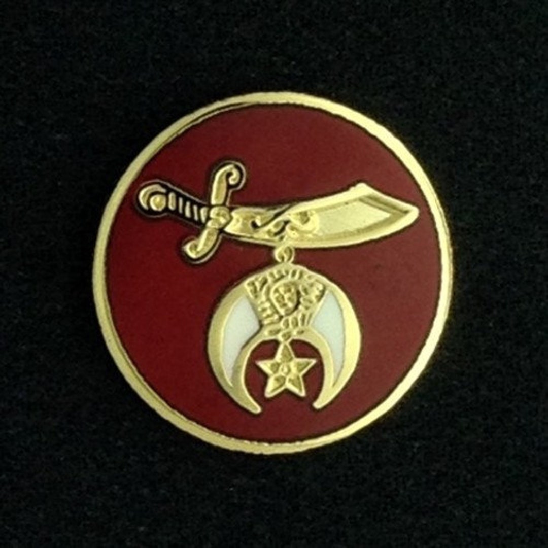 Shrine Lapel Pin in Dark Red Genuine Cloisonne - Etsy