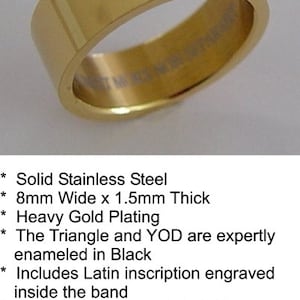 Scottish Rite 14th Degree Ring in Stainless Steel Layered in Gold - Etsy
