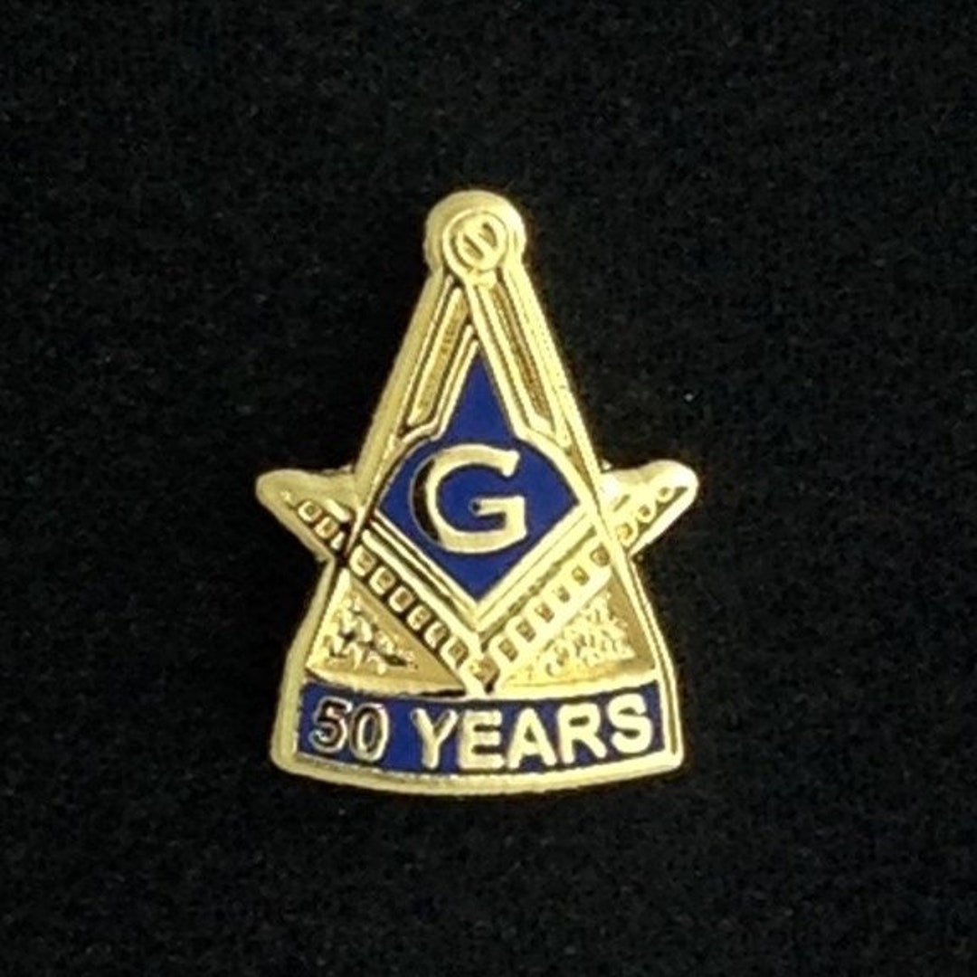 Masonic 50 Year Lapel Pin - Etsy