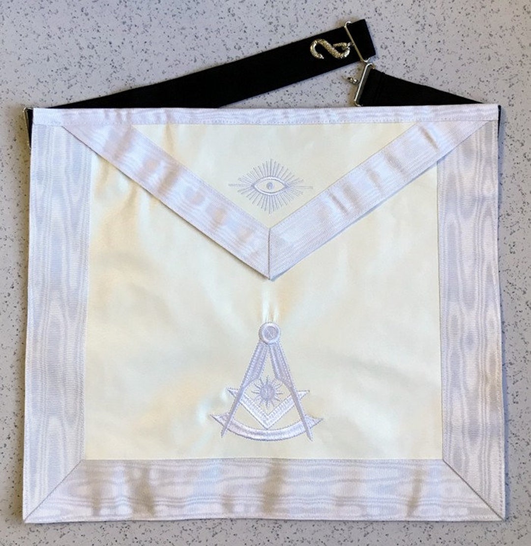 Masonic Past Master Dress Apron - Imitation Leather, Size 14" X 16 ...