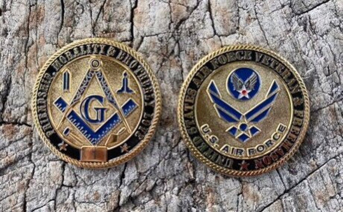 Masonic US Air Force Veteran Limited Edition Challenge Coin ...