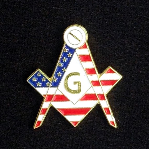 Masonic US Flag Motif Lapel Pin - Etsy