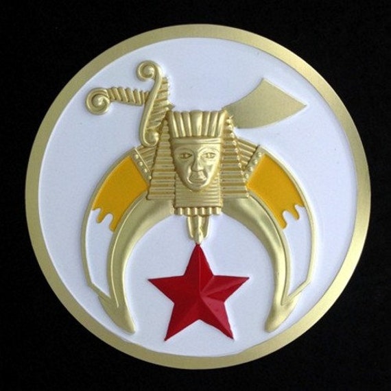 Shriners white Car Auto Emblem - Etsy