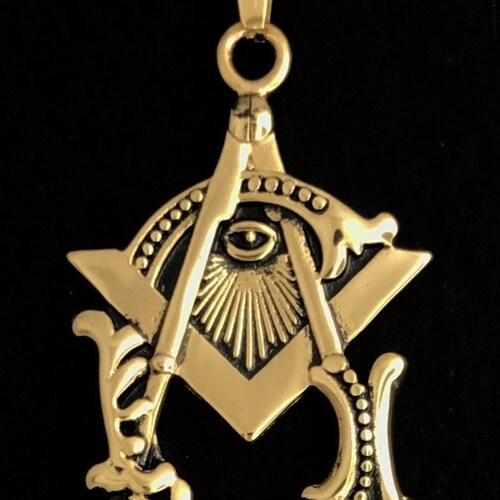 Masonic Vintage Emblem Pendant in Stainless Steel antique - Etsy