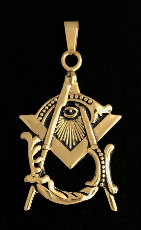 Masonic Vintage Emblem Pendant in Stainless Steel antique - Etsy