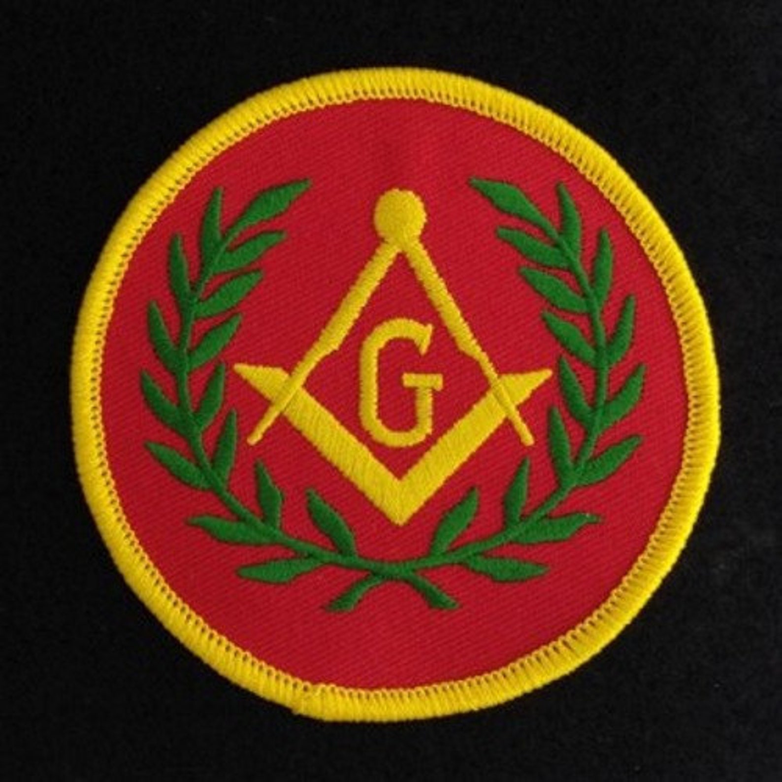 Masonic With Wreath Embroidered Patch 3 - Etsy