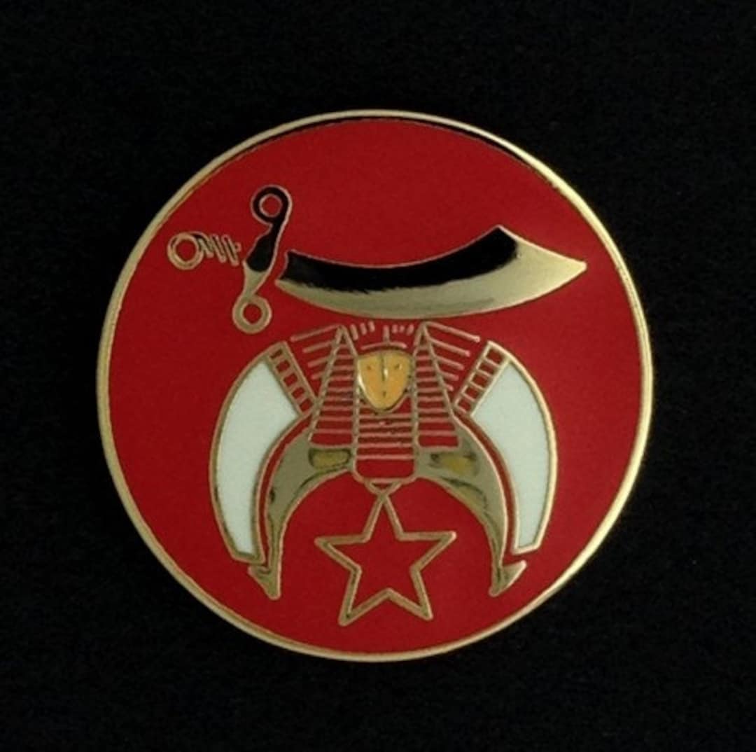 Shriners Round Lapel Pin (red) - Etsy