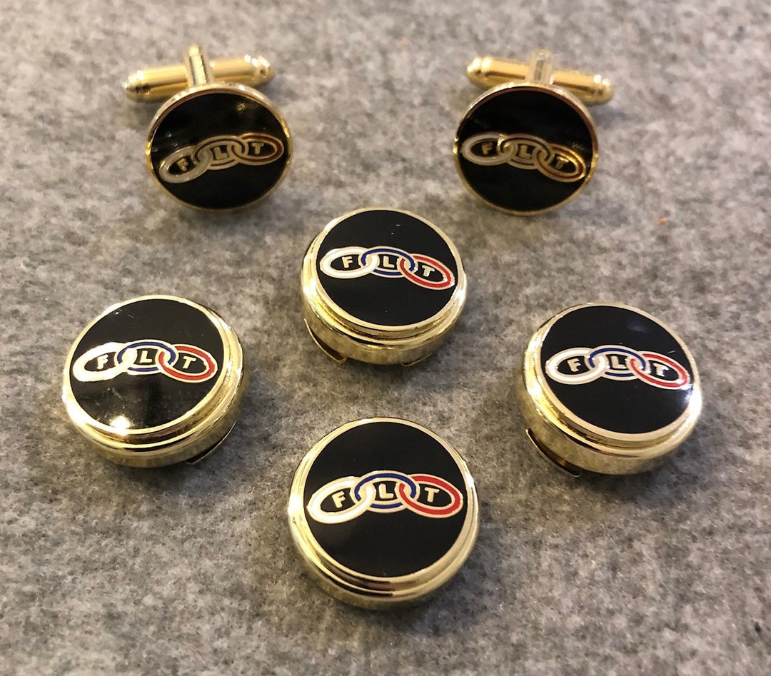 Odd Fellows "three Links" Button Cover & Cuff Link Set - Etsy
