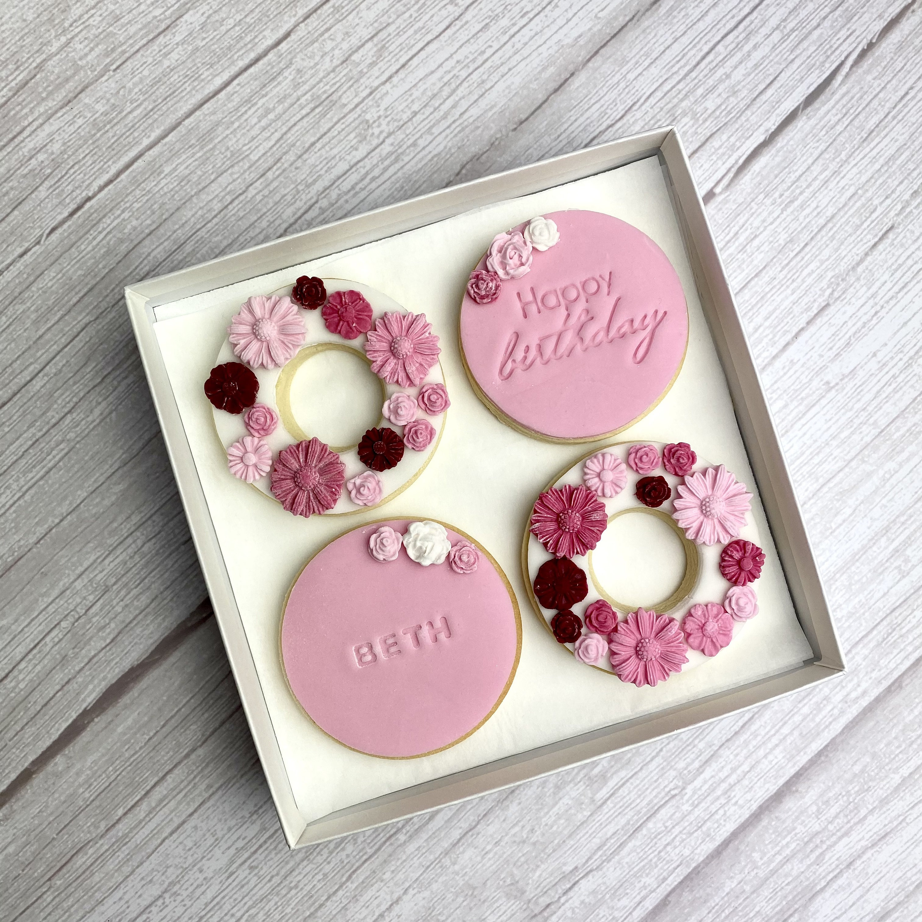 Personalised Birthday Flower Cookies Perfect Birthday Gift - Etsy UK