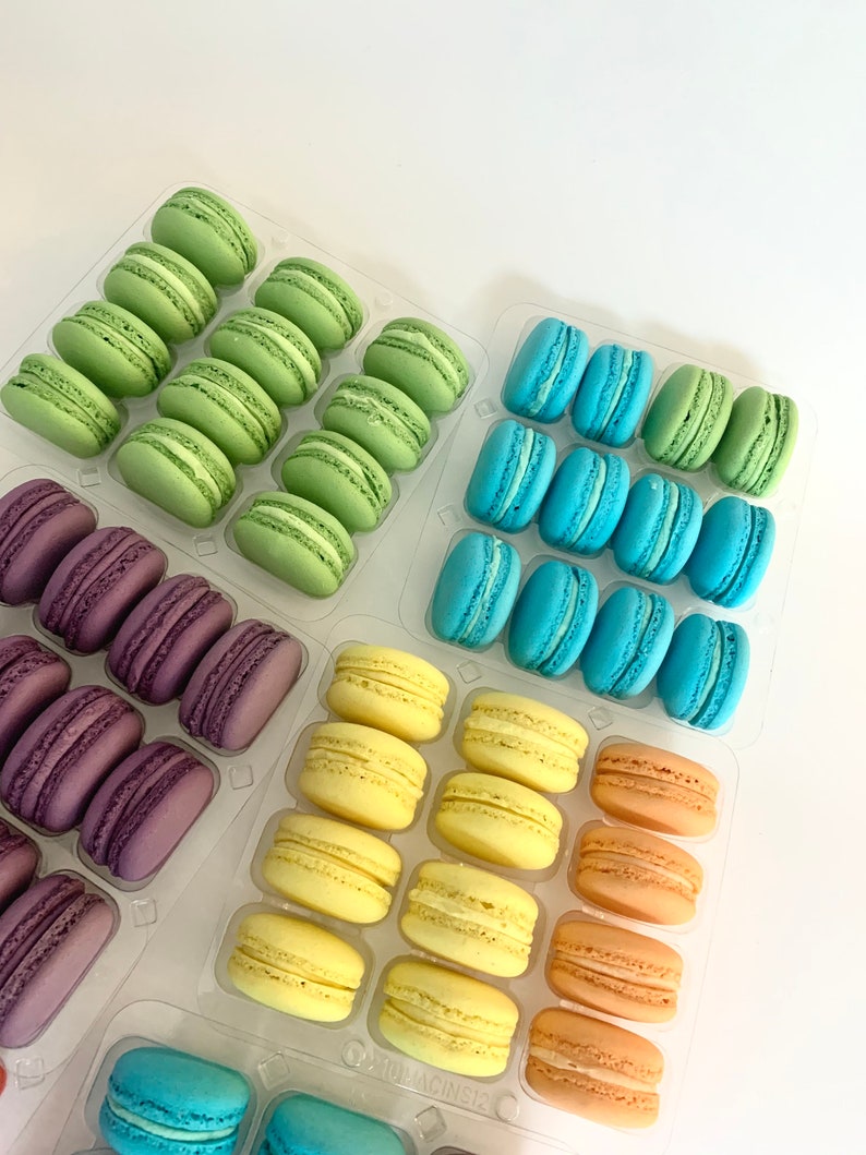 Rainbow Macaron Cookies /bestseller Party Macarons in | Etsy UK